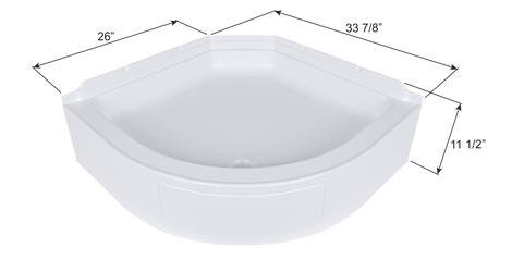 Round Shower Pan SP3434CA