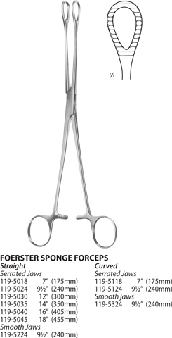 Foerster Sponge Forceps