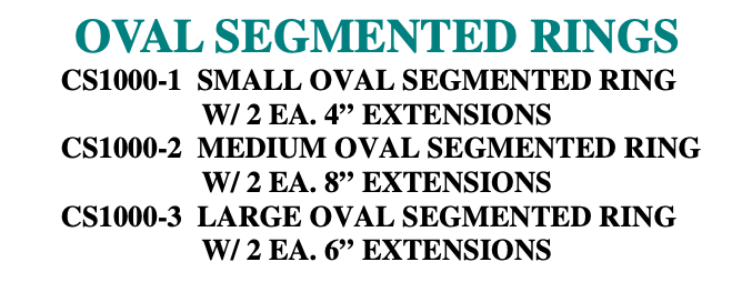 OVAL SEGMENTED RINGS