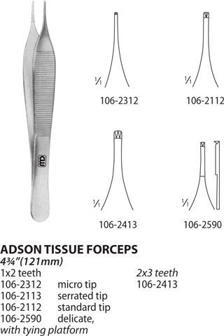 micro adson tissue forceps