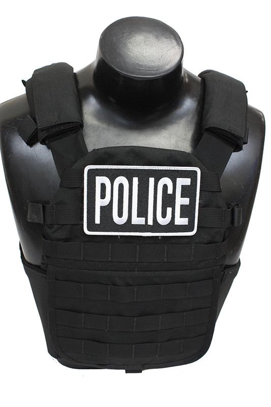 Police Patch (6" x 3.5"), Hook Back