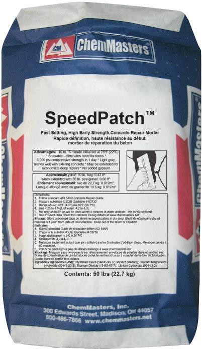 ChemMasters SpeedPatch, Fast-Setting Concrete Repair | Chas. E. Phipps