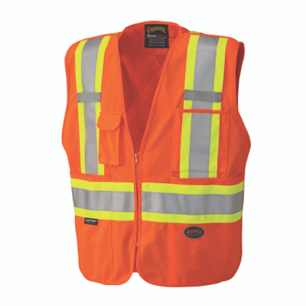 Zip-Up Snap Break Away Safety Vest - Safety Supplies America