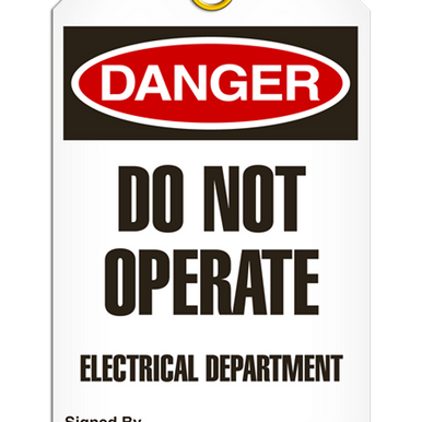 Danger - Do Not Operate Electrical Department - Safety Supplies America