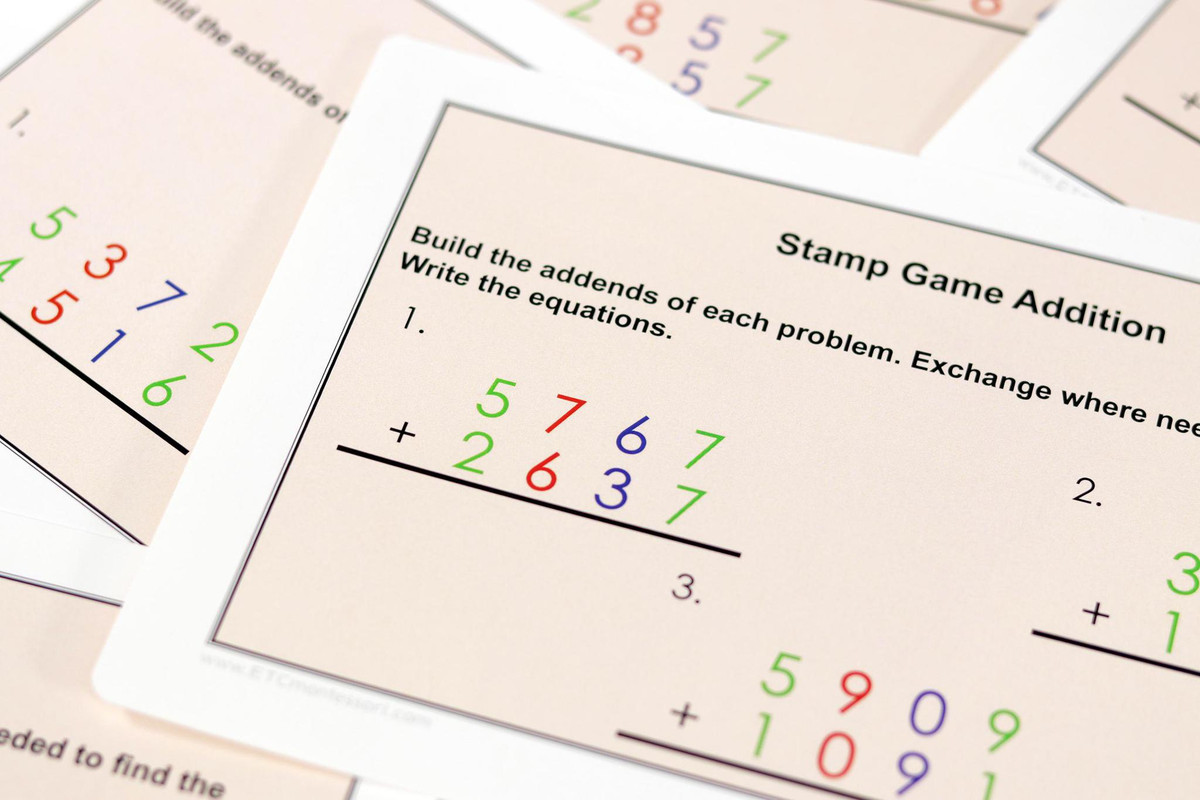 Stamp Game Task Cards: Addition | ETC Montessori