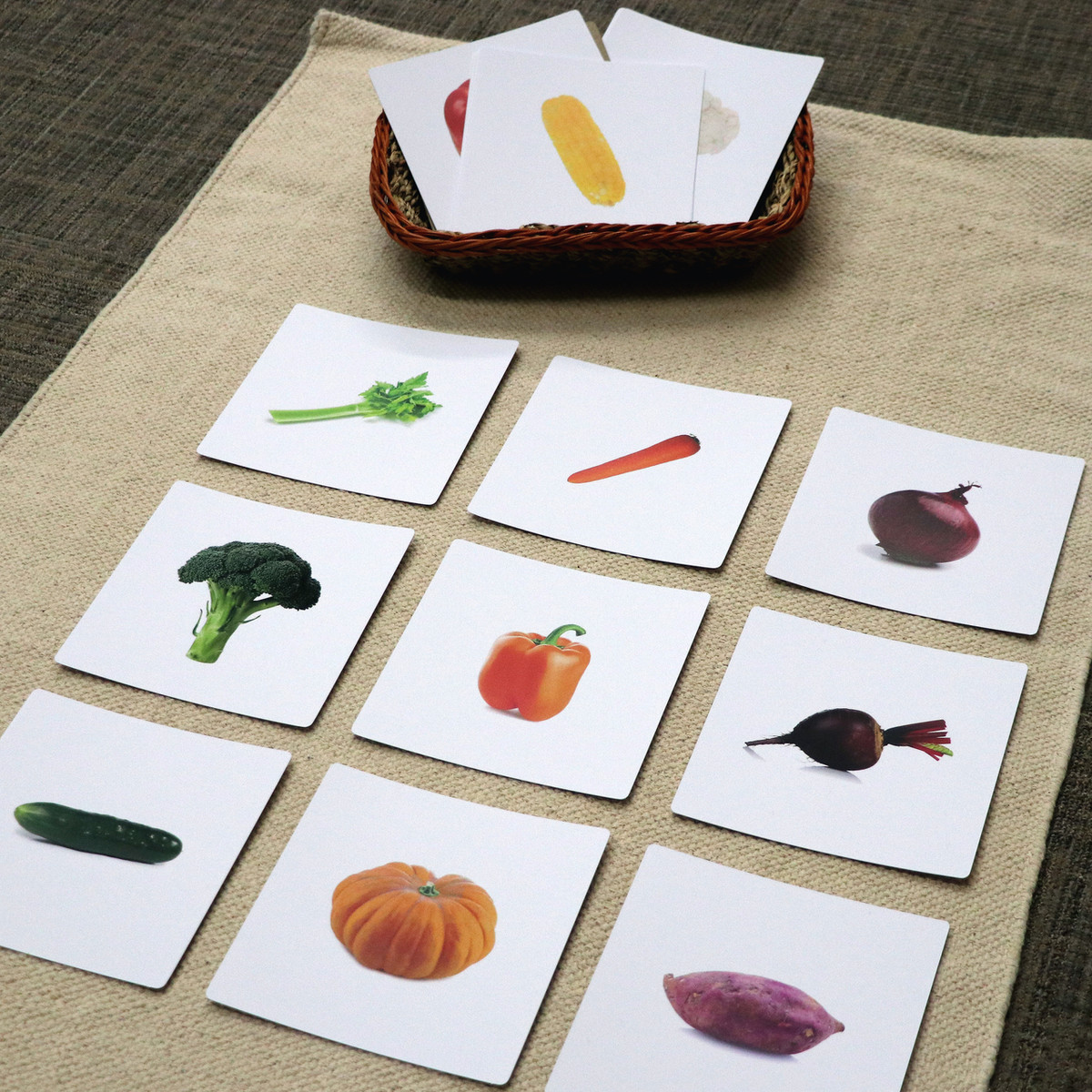 Same Color Different Vegetables Sorting Cards | Toddler | ETC Montessori