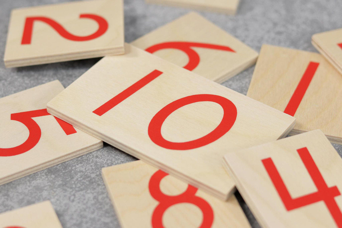 Printed Numerals 1-10, US Version - ETC Montessori Online