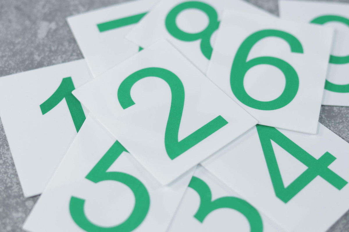 Small Number Cards 1–9000: Plastic - ETC Montessori Online