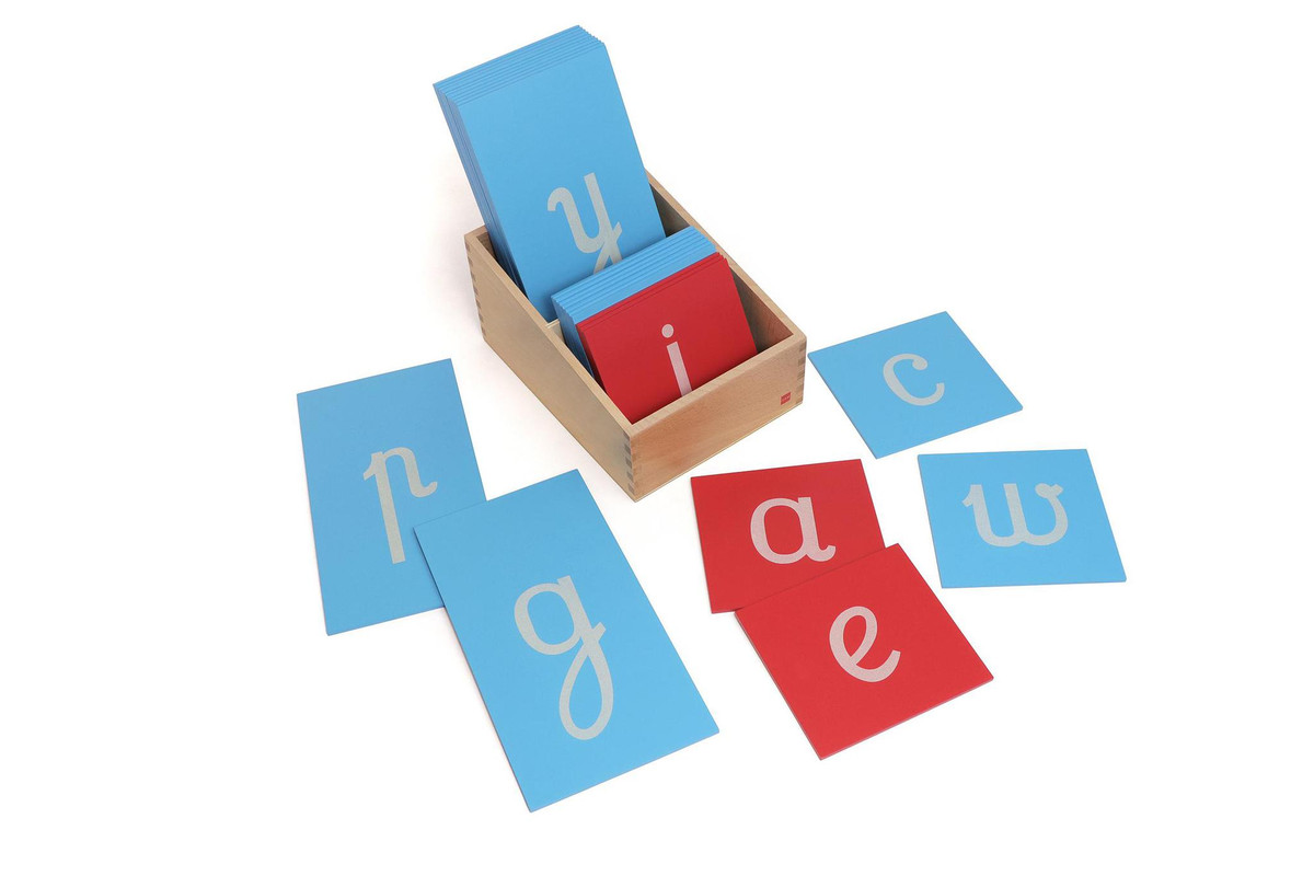 Sandpaper Letters. Lower Case, Cursive - ETC Montessori Online