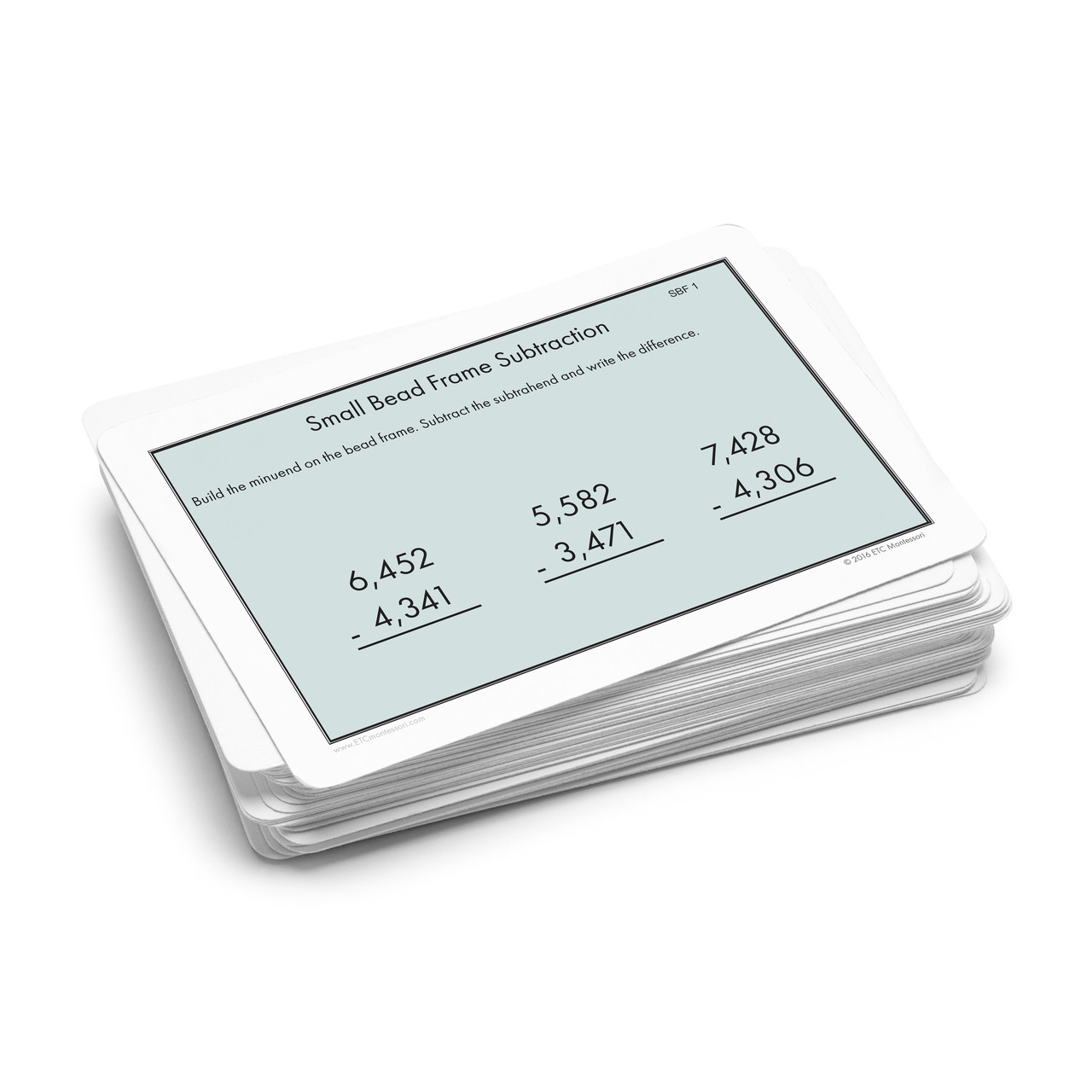 Large Bead Frame Multiplication Task Cards. Level 3-6 | ETC Montessori