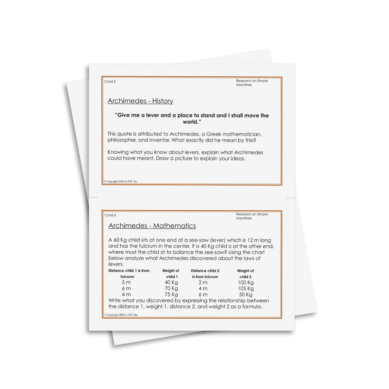 Physics: Simple Machines - Homeschool Edition - ETC Montessori Online