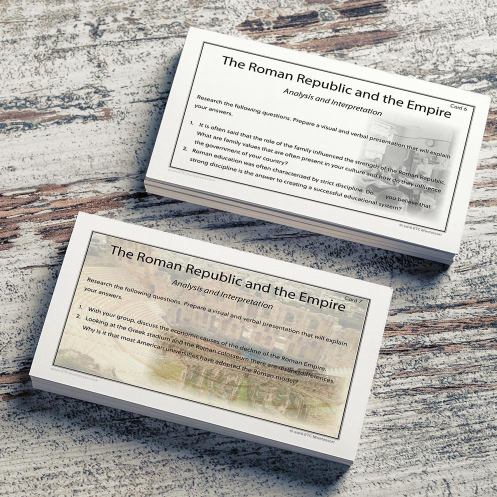 Ancient Civilizations Research Cards - Homeschool Edition | ETC Montessori