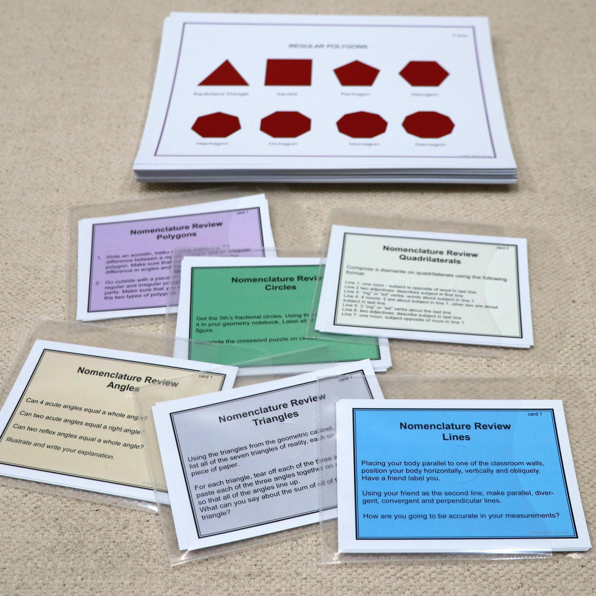 Upper Elementary Geometry - Task Cards | ETC Montessori