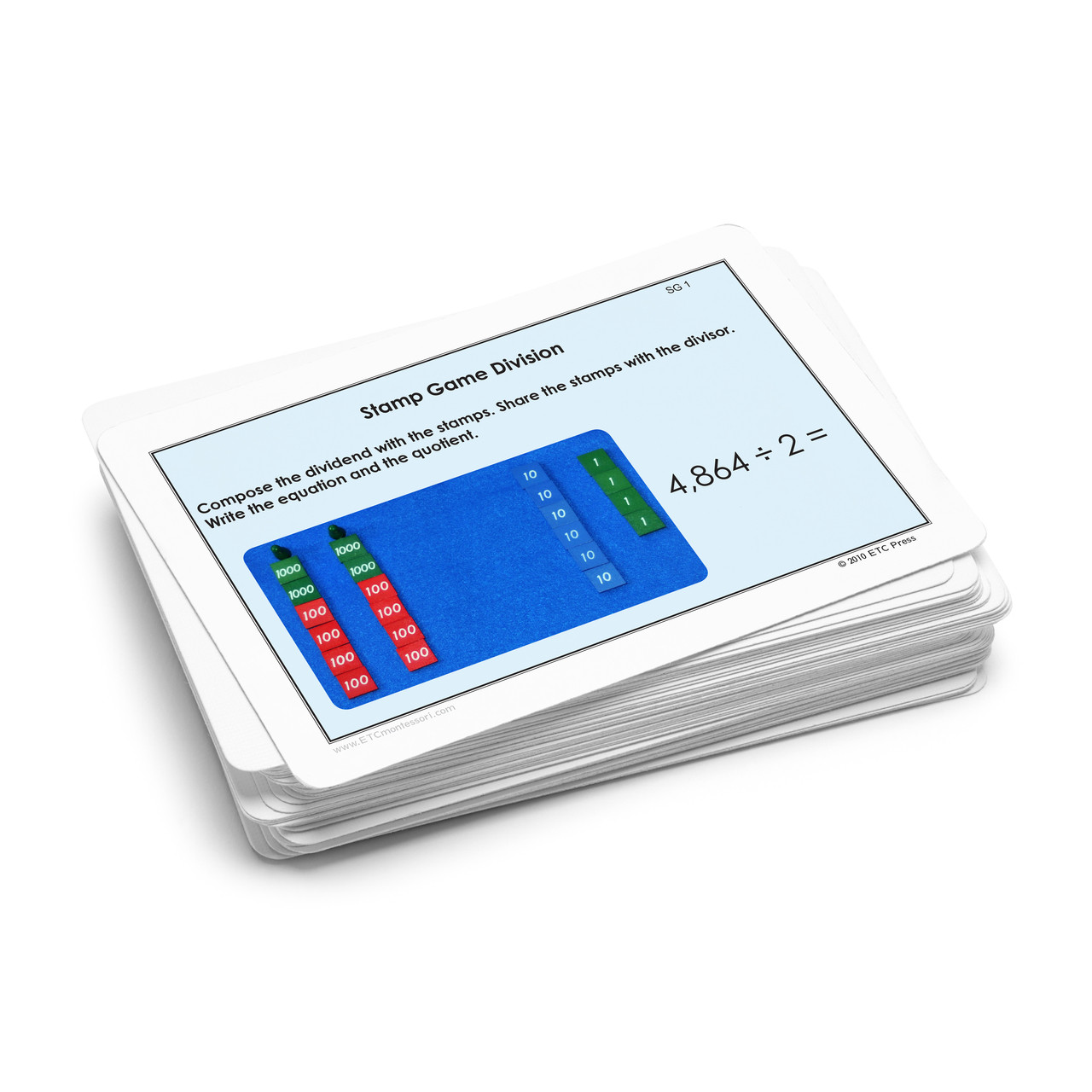 Stamp Game Task Cards: Multiplication | ETC Montessori