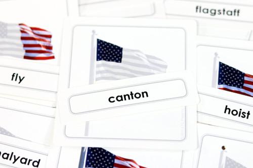 Parts of a Flag 3 Part Cards - ETC Montessori Online