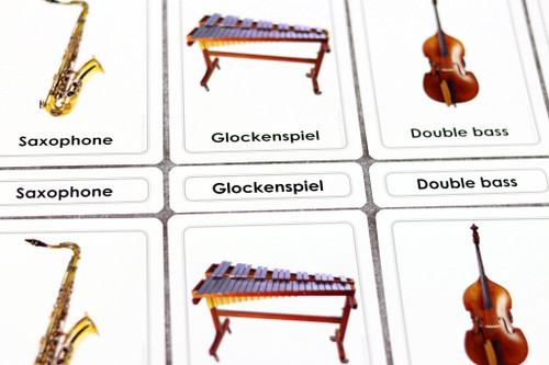 Musical Instruments 3 Part Cards - ETC Montessori Online