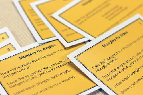 First Level Geometry Task Cards with Chart | ETC Montessori