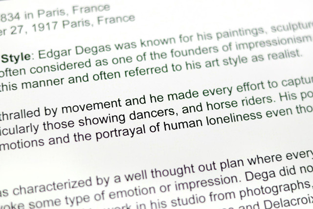 Art Study: Edgar Degas | ETC Montessori