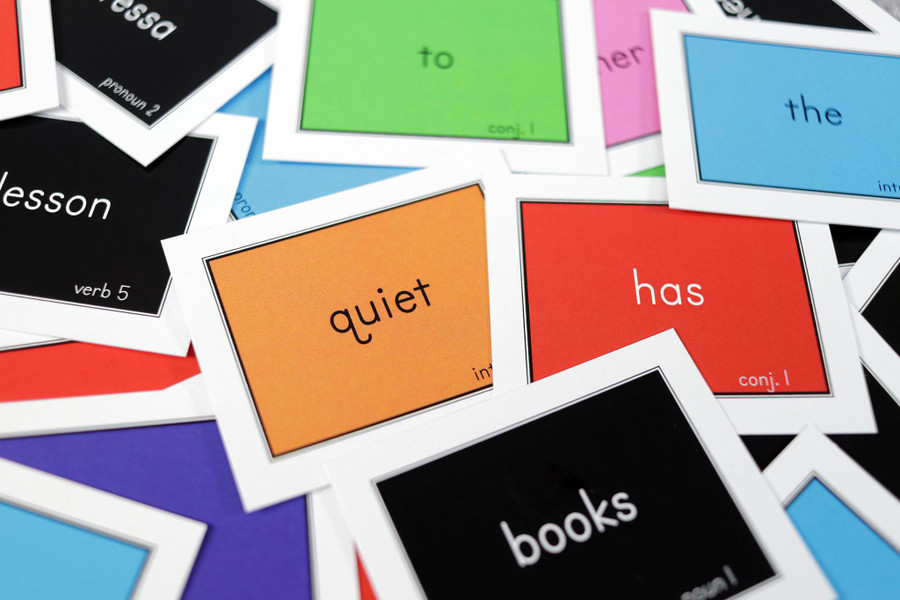Grammar Box Sentences and Cards - Parts of Speech, Plastic | ETC Montessori