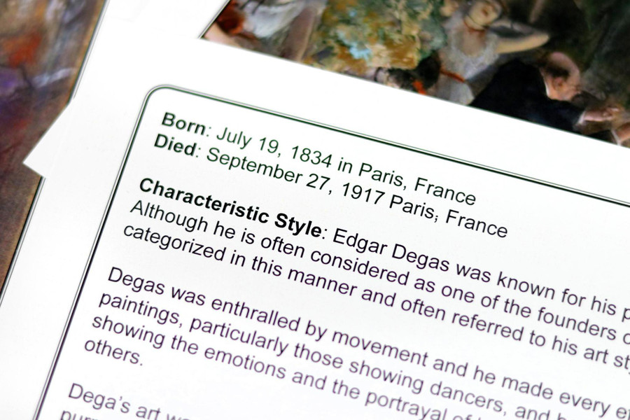 Art Study: Edgar Degas | ETC Montessori