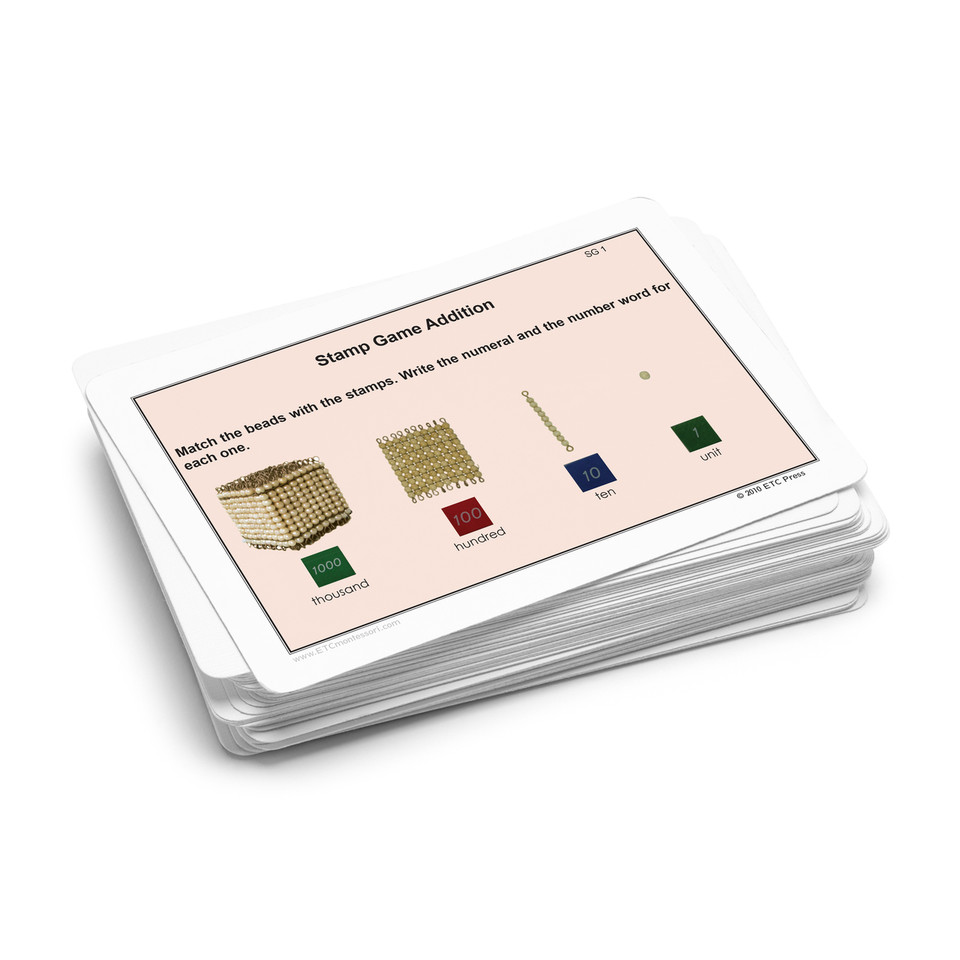 Stamp Game Task Cards: Multiplication | ETC Montessori