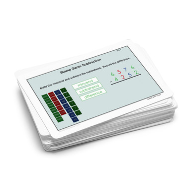 Stamp Game Task Cards: Subtraction | ETC Montessori