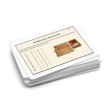 Multiplication Bead Board Task Cards. Level 3-6 | ETC Montessori