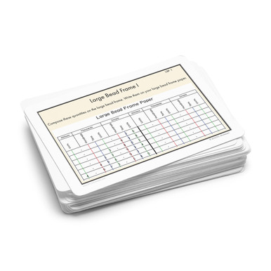 Large Bead Frame Multiplication Task Cards. Level 3-6 | ETC Montessori