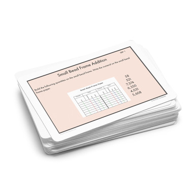 Small Bead Frame Addition Task Cards. Level 3-6 | ETC Montessori