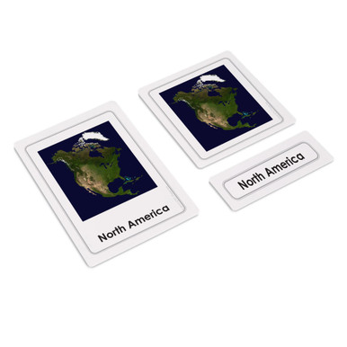 World Continents and Hemispheres 3 Part Cards - ETC Montessori Online