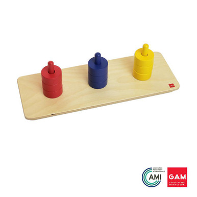 Colored Discs On Colored Dowels - ETC Montessori Online
