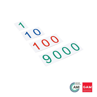 Large Number Cards 1–9000: Plastic | ETC Montessori