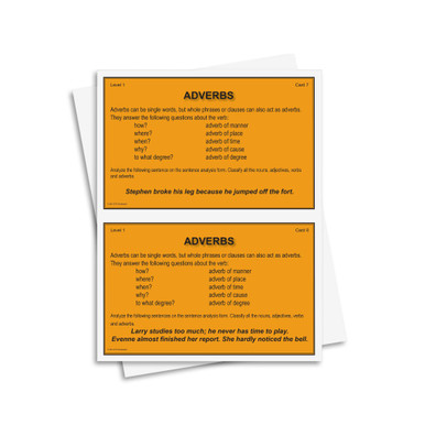Grammar 9-12: Adverbs - Homeschool Edition - ETC Montessori Online