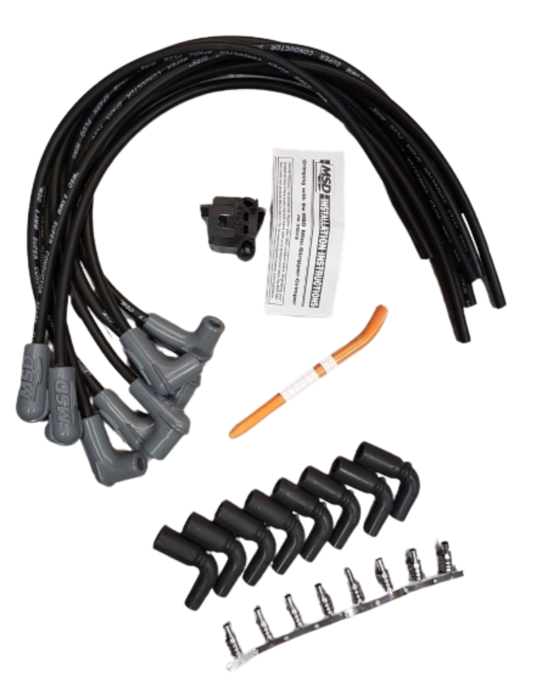 Spark Plug Wire Kit MSD 8.5mm Black Cut to Fit