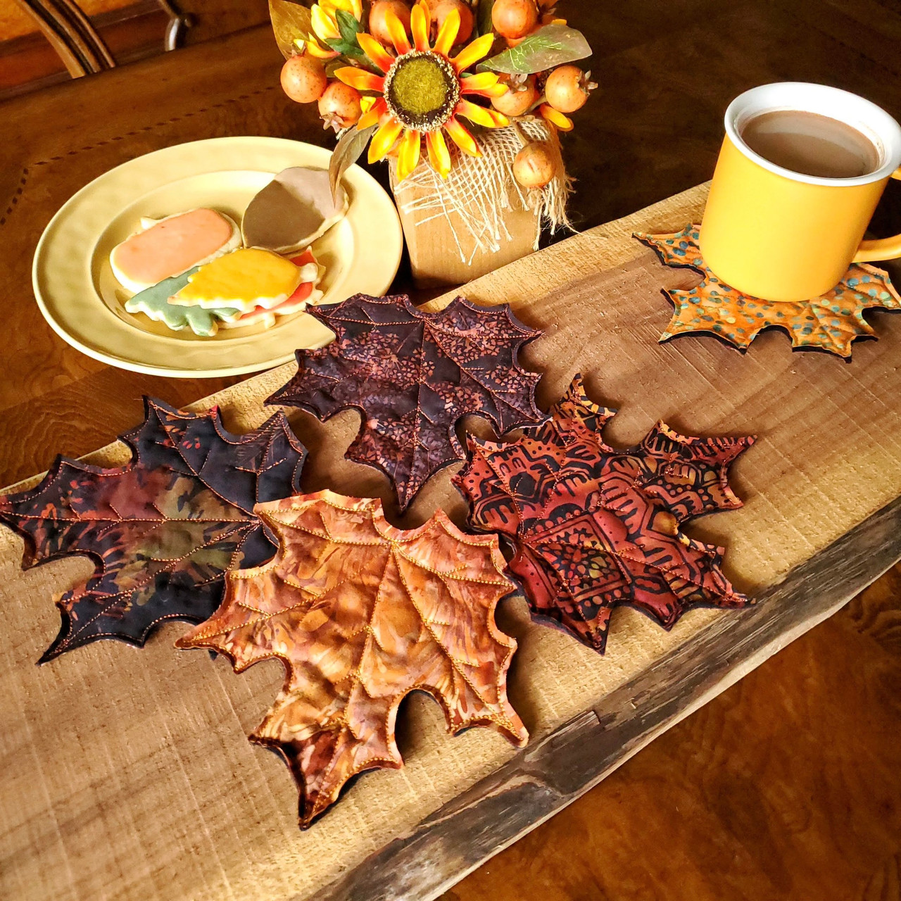 Fall Leaf Coasters - Cotton Cuts