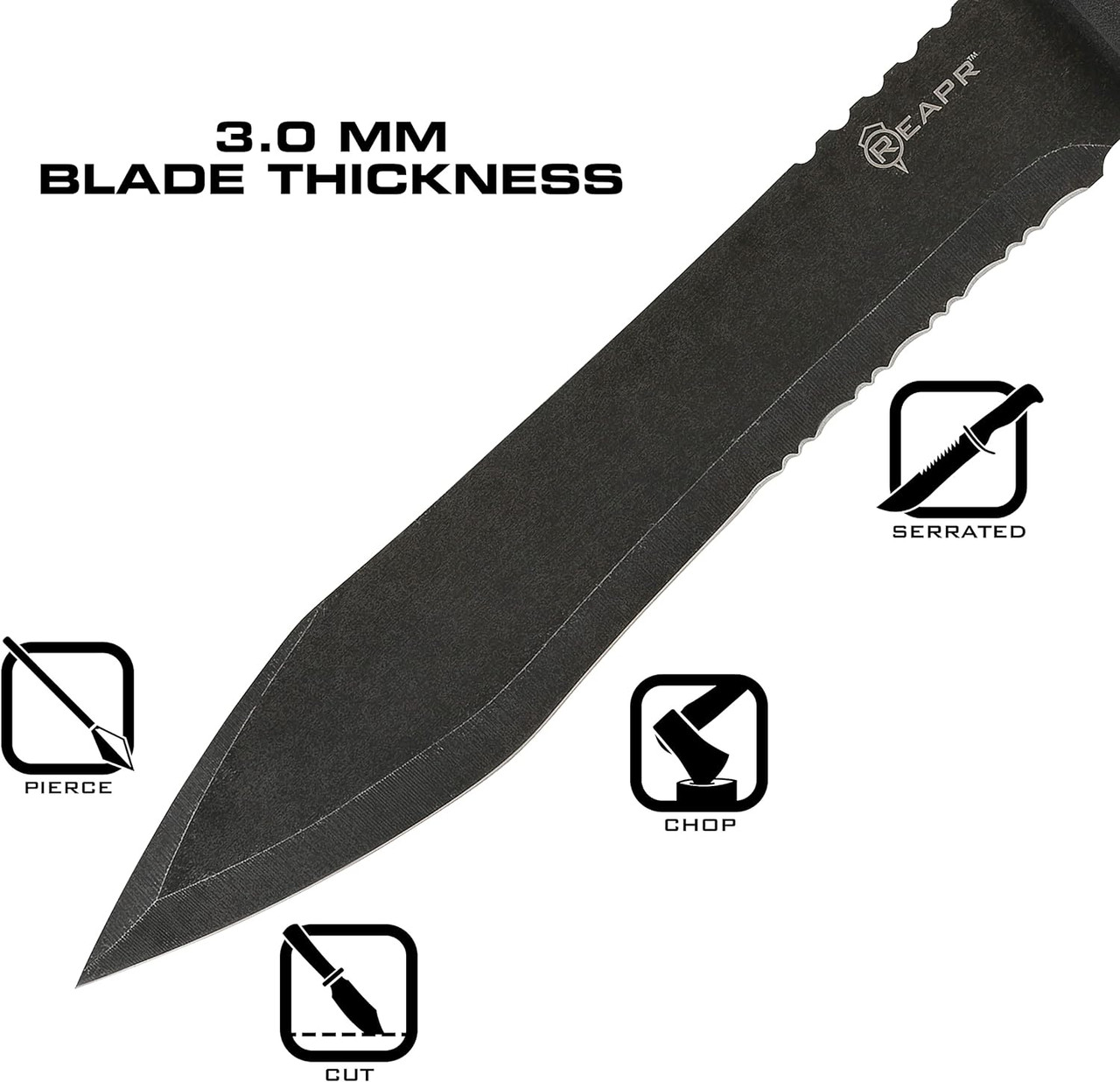 Reapr Legion Sword Tactical Swords W/ Sheath 20" Overall Length - Black ...