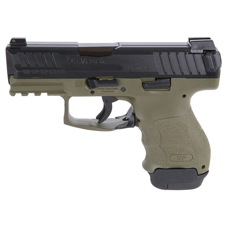 Heckler & Koch VP9SK Sub-Compact 9mm 15+1 3.39" BBL Green Night Sights ...