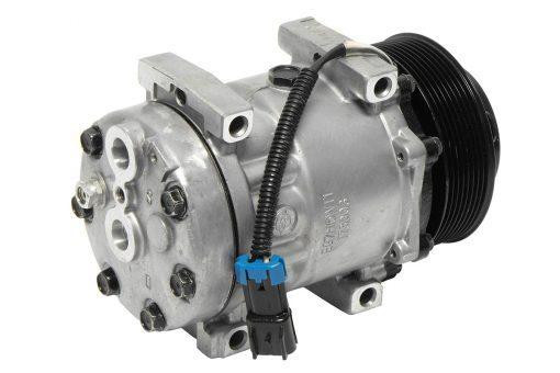 AC Compressor - Pad Top Mount Base - Rear Ports - Detroit 8 Groove