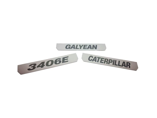 Valve Cover Badge Kit - Cat 3406E 5EK/6TS/1LW - Polished Stainless