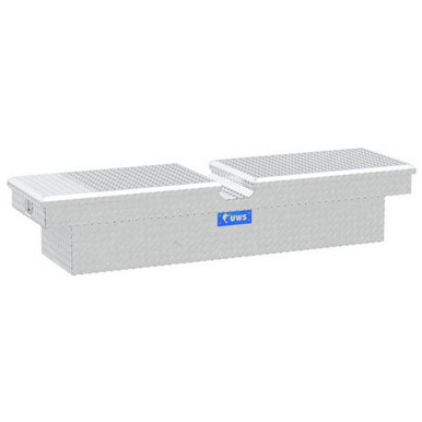 Bright Diamond Plate Aluminum 72 Inch Gullwing Crossover Tool Box W Two ...