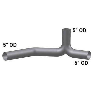 PETERBILT 379 YEAR 1998 5 INCH ALUMINIZED Y-PIPE EXHAUST W 5 INCH O.D ...