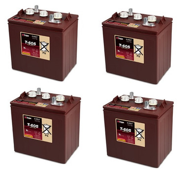 6 VOLT DEEP-CYCLE FLOODED BATTERY GC2 210AH 4 PACK 24 TOTAL VOLTS ...