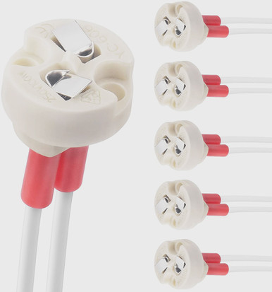 Miniature Bi-Pin Base Socket for G4 G6.35 Replacement Lamp Holder