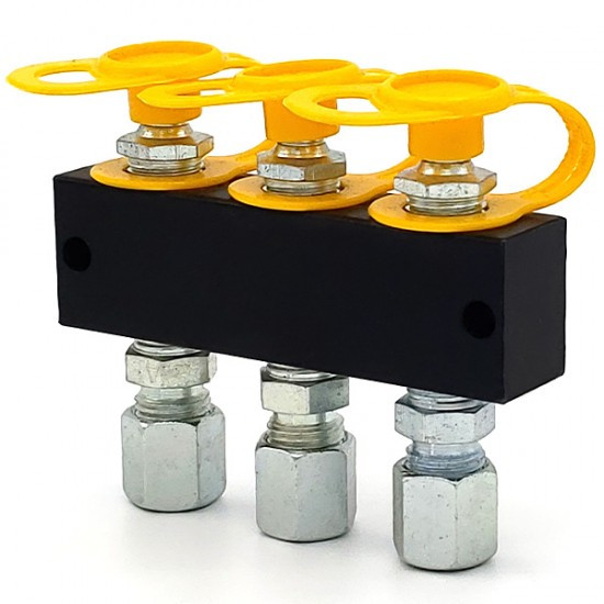3 Point Remote Grease Manifold Kit - Complete with Fittings, Hose and ...