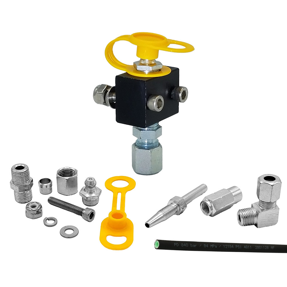 1 Point Remote Grease Manifold Kit - Complete with Fittings, Hose and ...