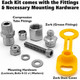 6 Point Remote Grease Manifold Kit - Complete with Fittings, Hose and ...