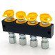 4 Point Remote Grease Manifold Kit - Complete with Fittings, Hose and ...