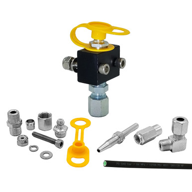 1 Point Remote Grease Manifold Kit - Complete with Fittings, Hose and ...