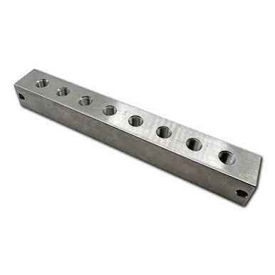 8-Point Remote Grease Manifold Header Block - M10x1 Ports - Stainless ...