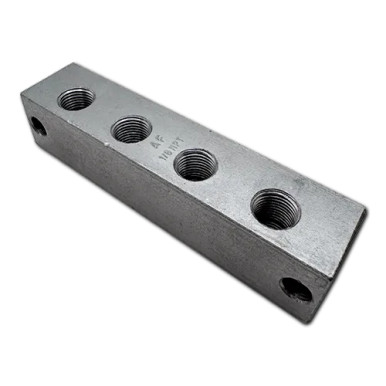 4-Point Remote Grease Manifold Header Block - 1/8" NPT Ports - Zinc ...